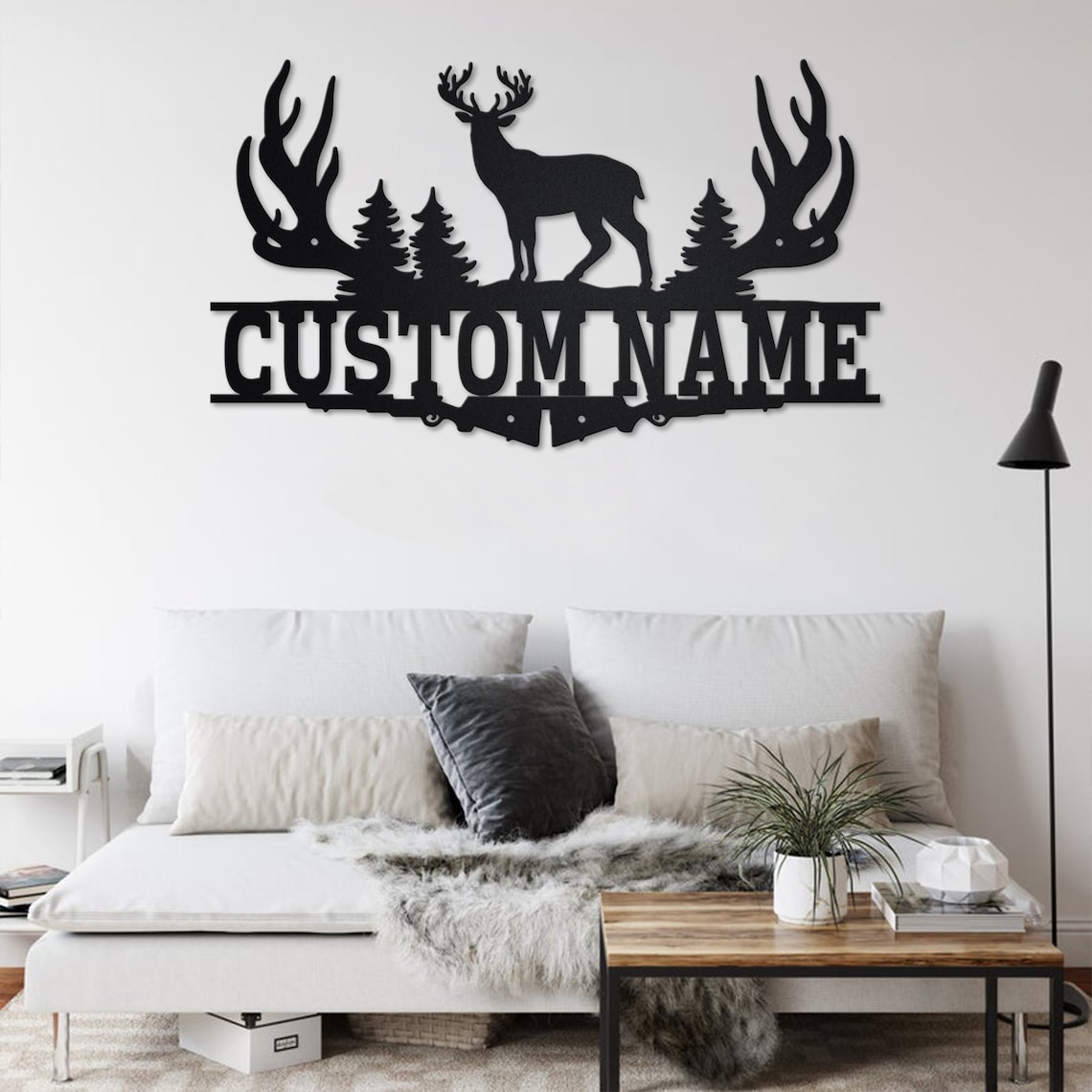 Custom Deer Hunting Frame Metal Wall Art Personalized Deer - Etsy