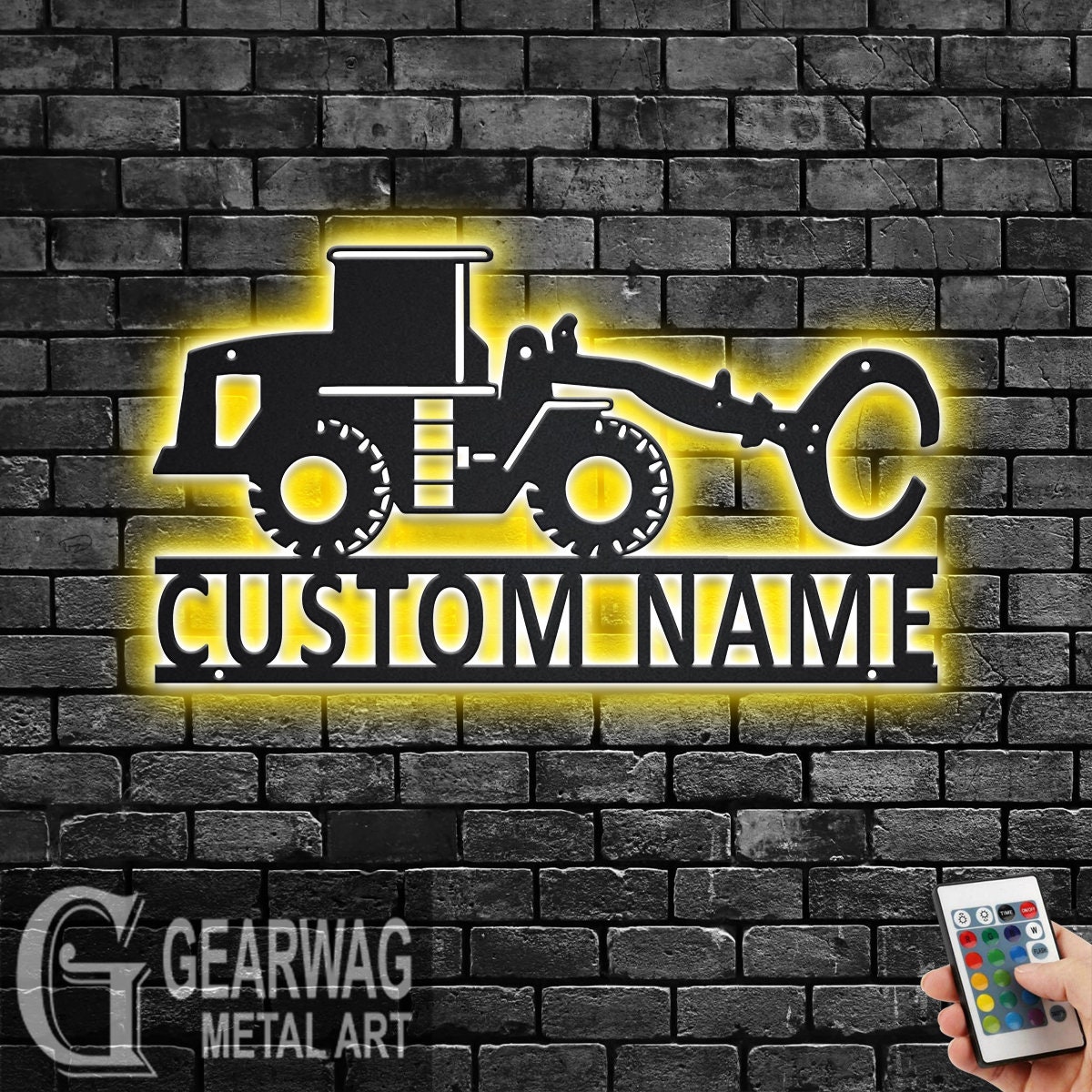 Custom Log Loader Metal Wall Art With LED Lights - Etsy