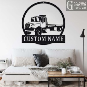 Custom Tow Truck Metal Sign With LED Lights: Personalized Room Decor - Etsy