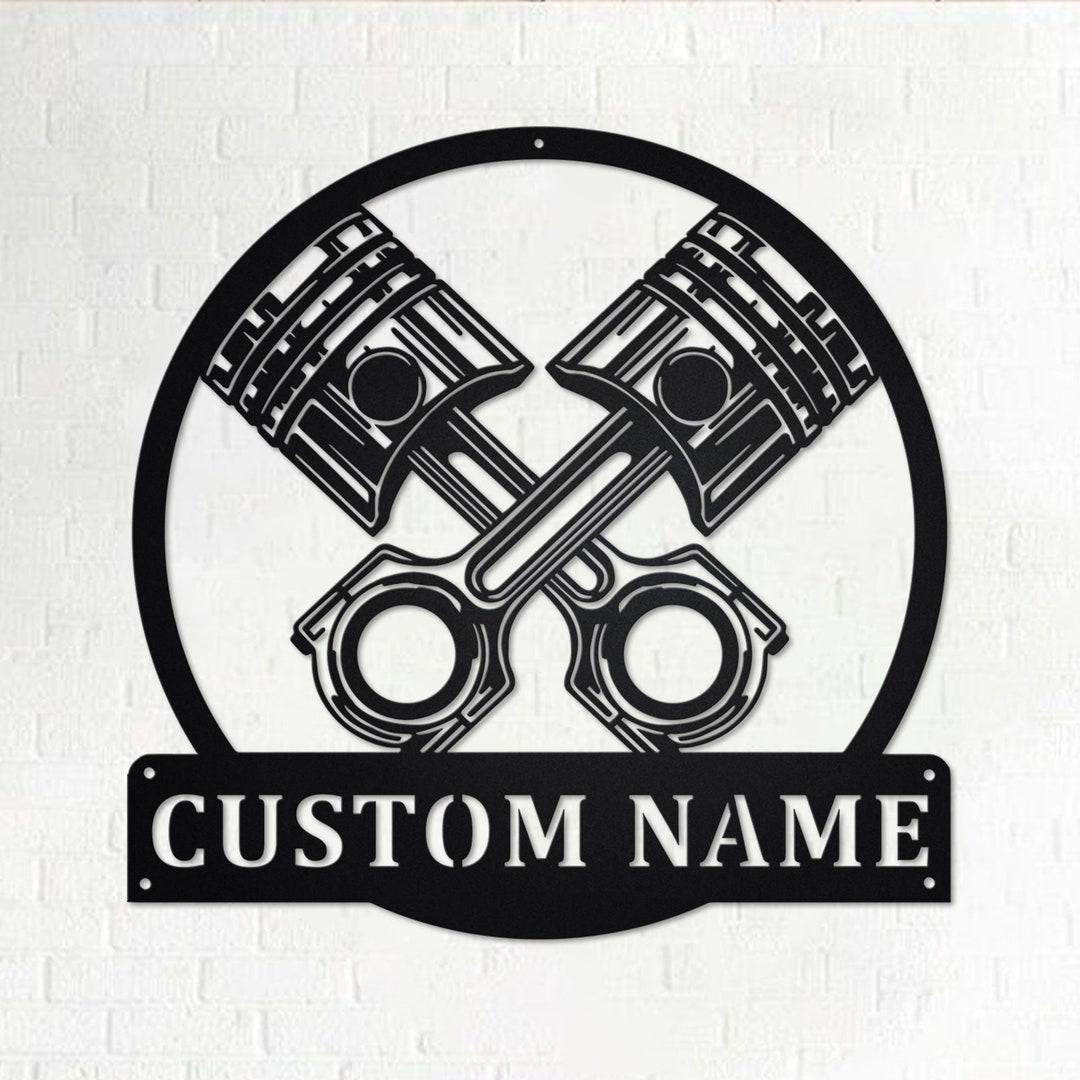 Custom Engine Piston Metal Wall Art: Personalized Mechanic Gift - Etsy