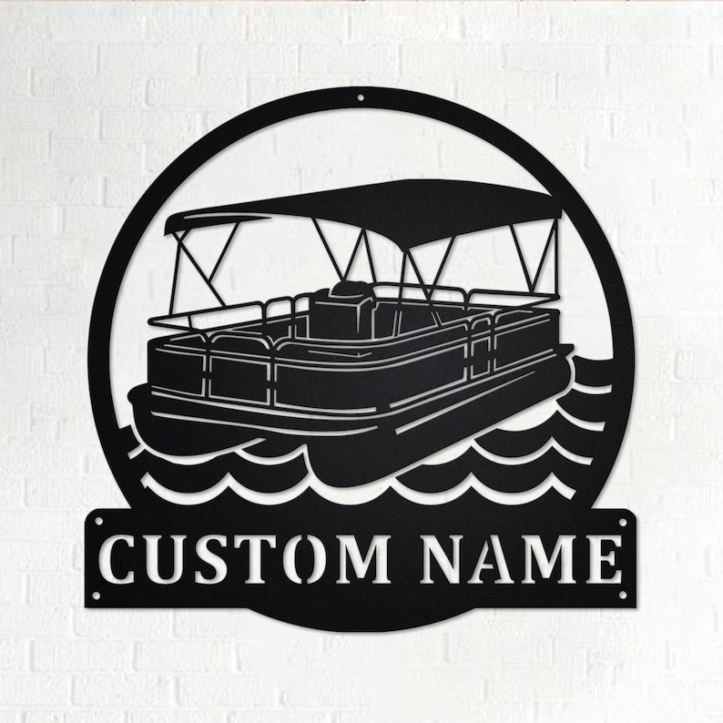 Custom Pontoon Boat Metal Wall Art Personalized Pontoon Boat - Etsy