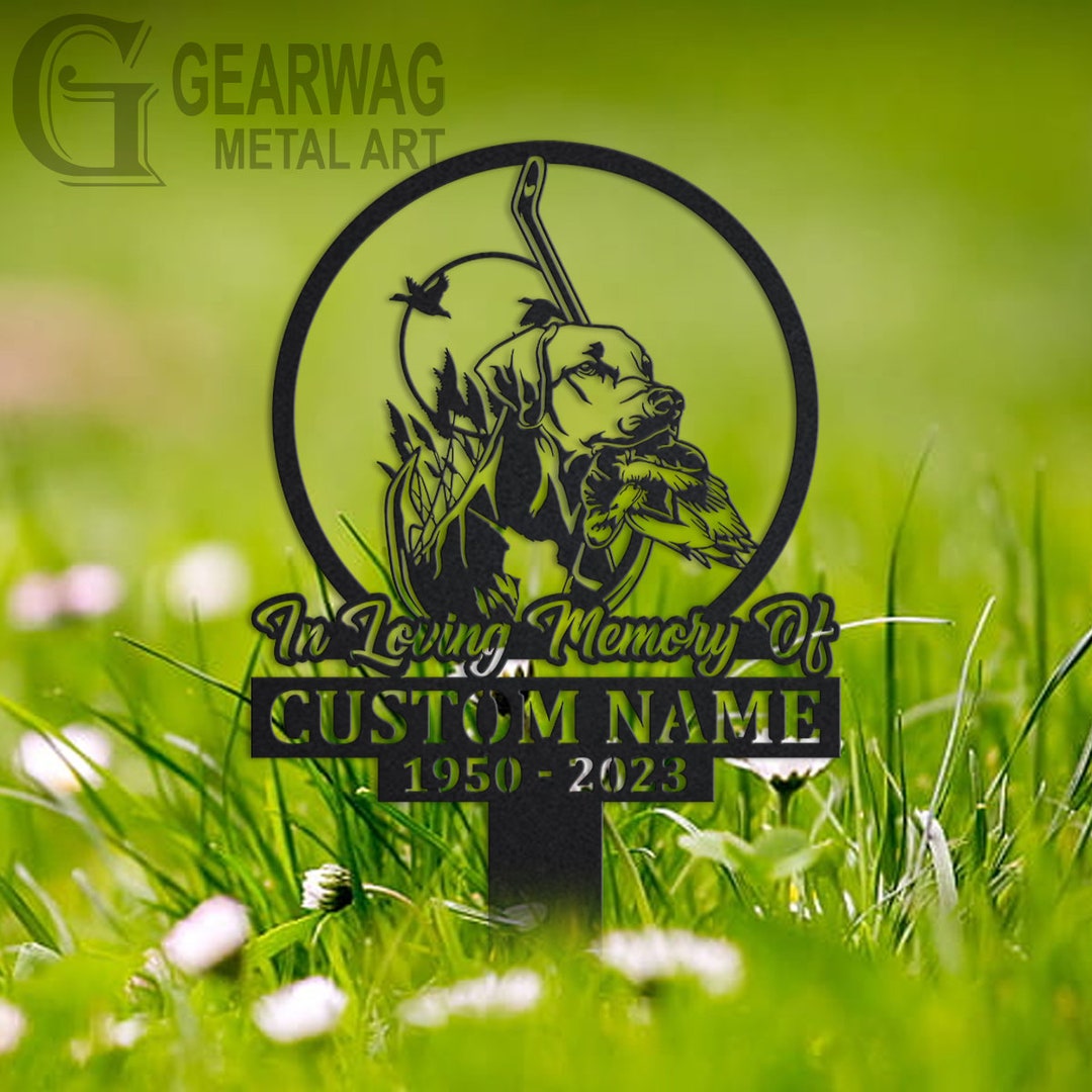 Custom Duck Hunting Memorial Stake, Metal Stake, Outdoor Decor, in ...