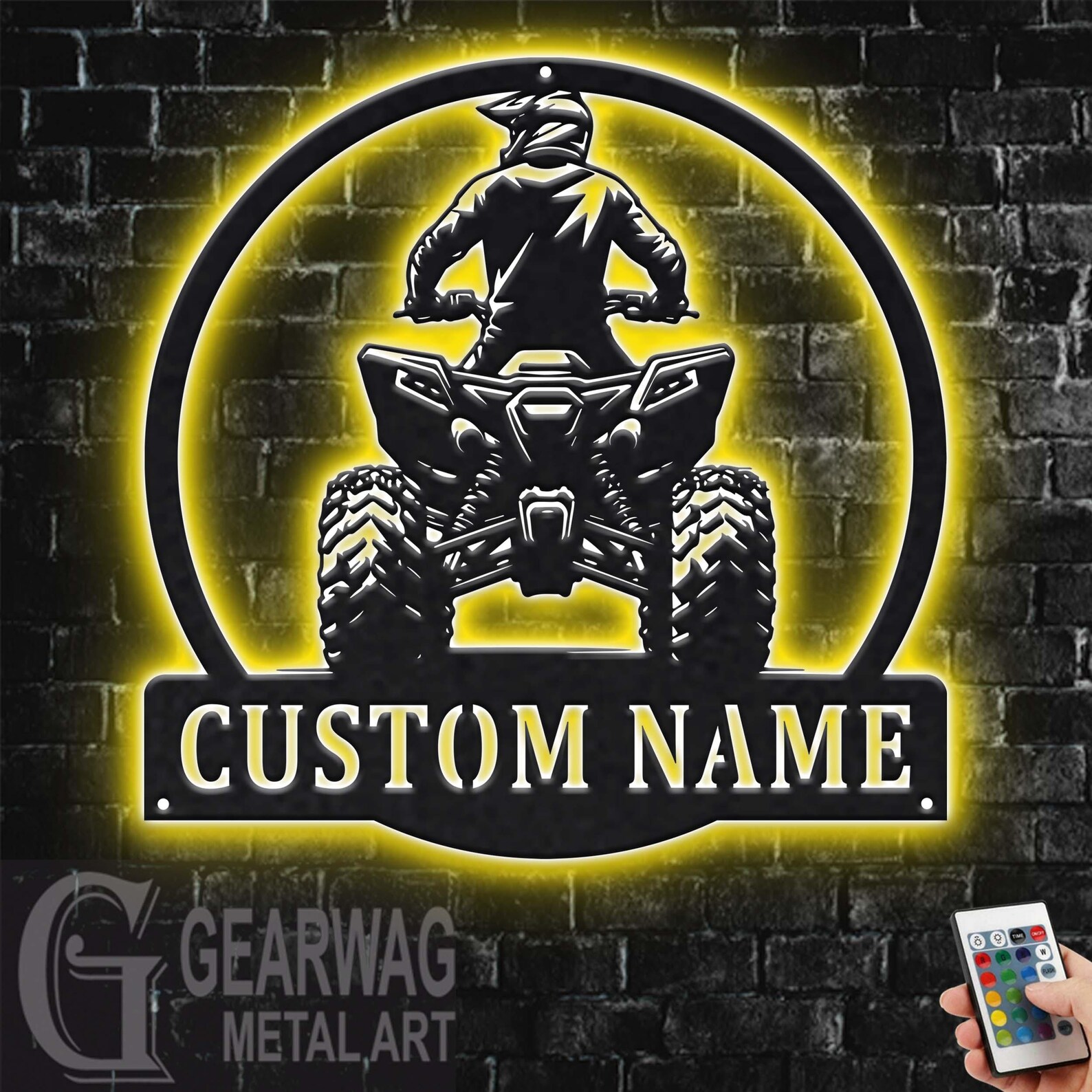 Custom ATV Rider Metal Sign With LED Lights - Etsy