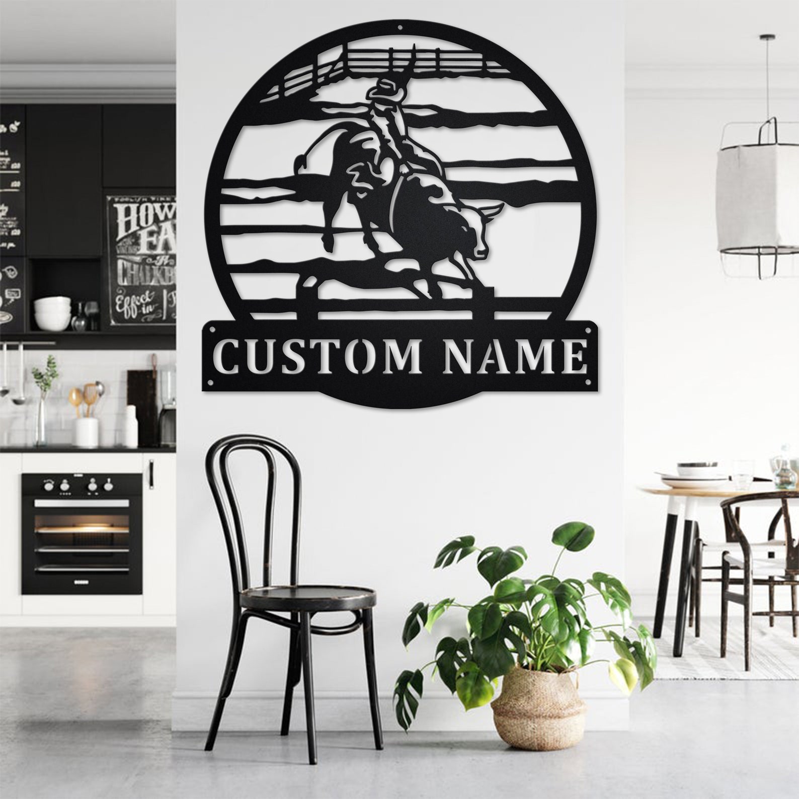 Custom Bull Rider Metal Wall Art Personalized Bull Rider Name - Etsy