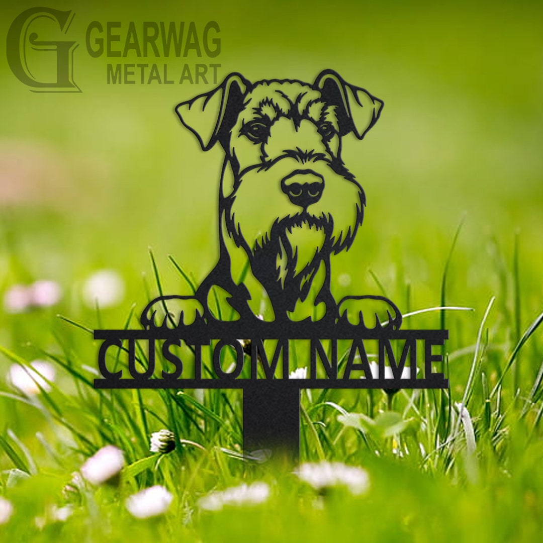 Personalized Airedale Terrier Dog Garden Metal Yard Sign, Custom ...