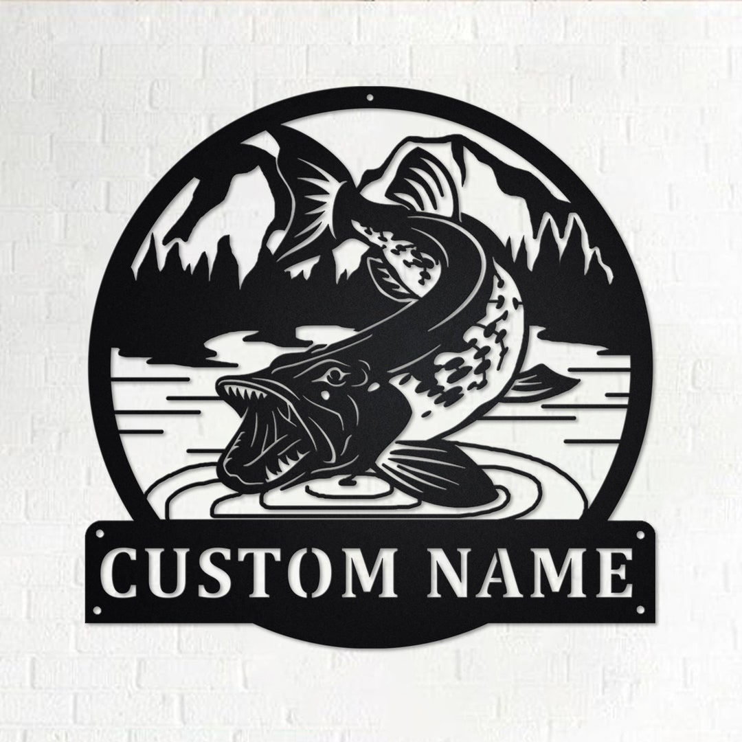Custom Northern Pike Fish Metal Wall Art Personalized - Etsy