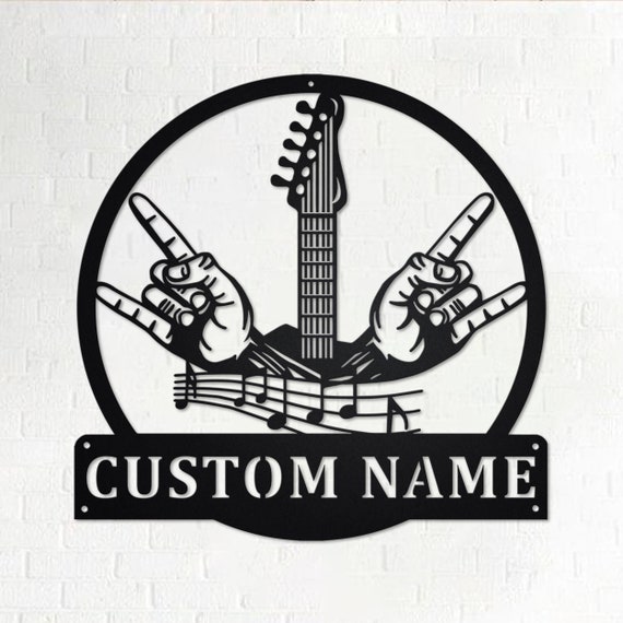 Custom Rock and Roll Music Metal Wall Art Personalized Rock & | Etsy