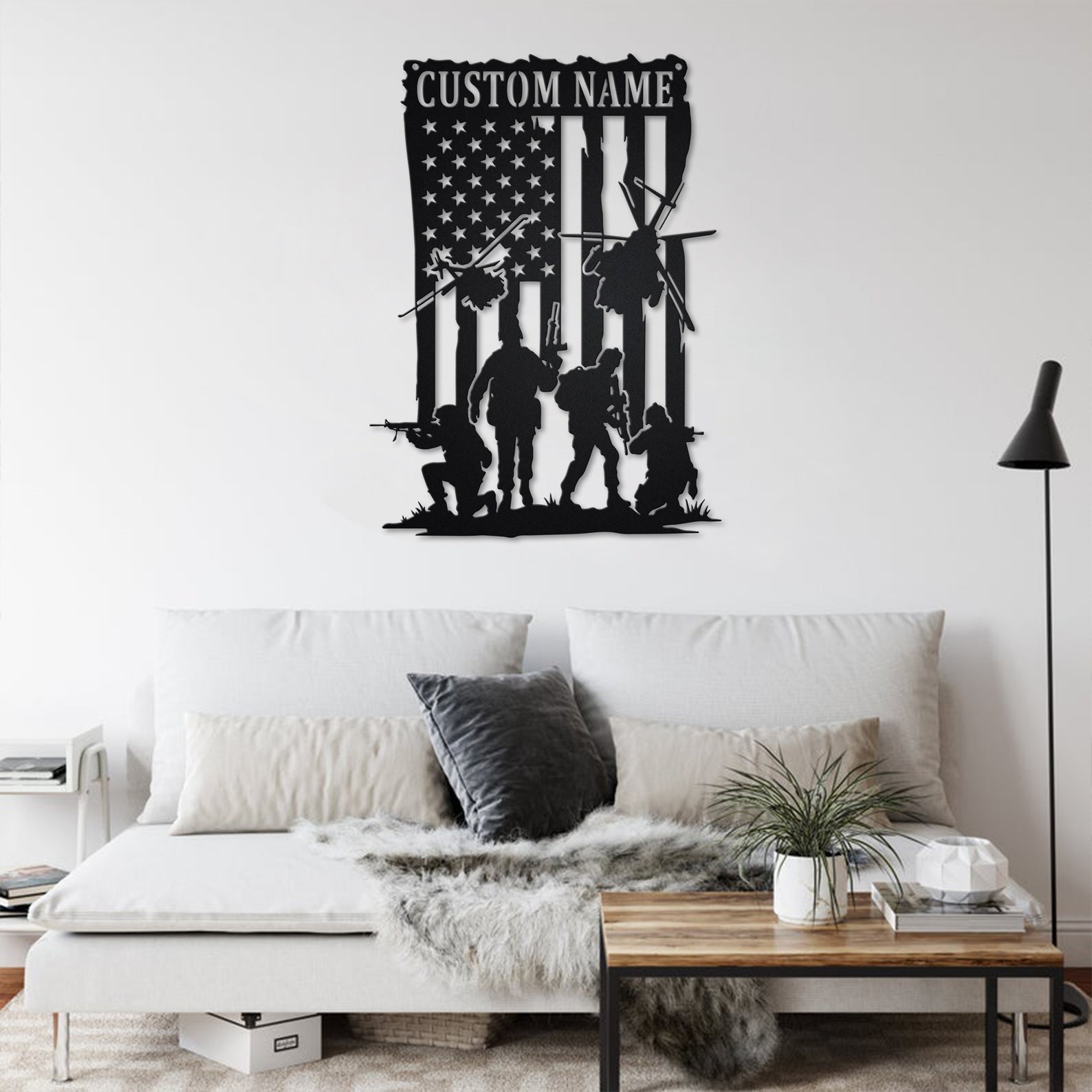 Custom US Military Soldiers Metal Wall Art With LED Light - Etsy