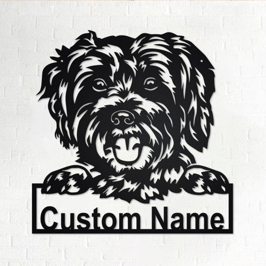 Custom Schnoodle Dog Metal Wall Art: Personalized Name Sign - Etsy