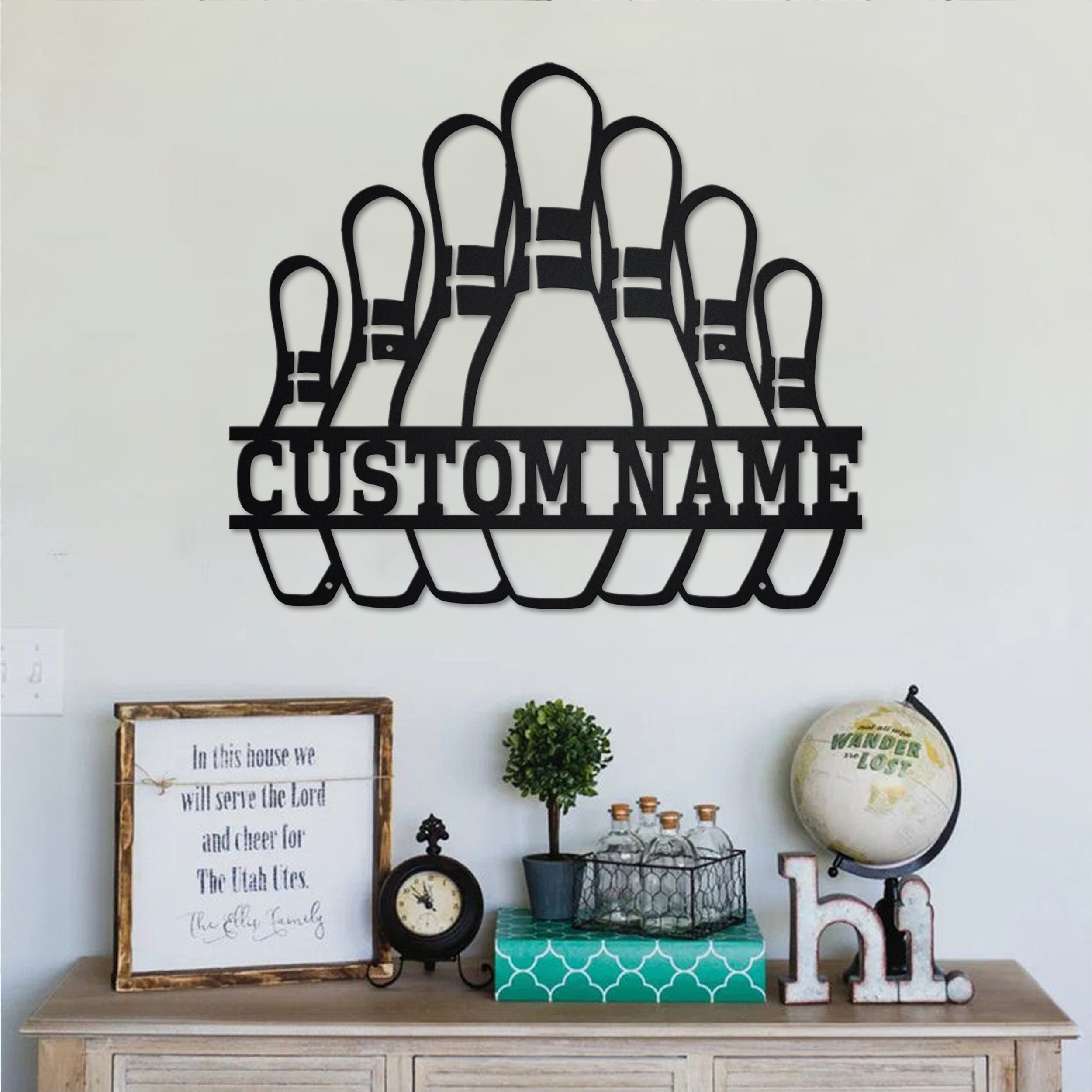 Custom Bowing Metal Sign Personalized Bowing Name Sign - Etsy