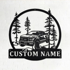 Custom Car off Road Metal Wall Art, Personalized Car off Road Name Sign ...