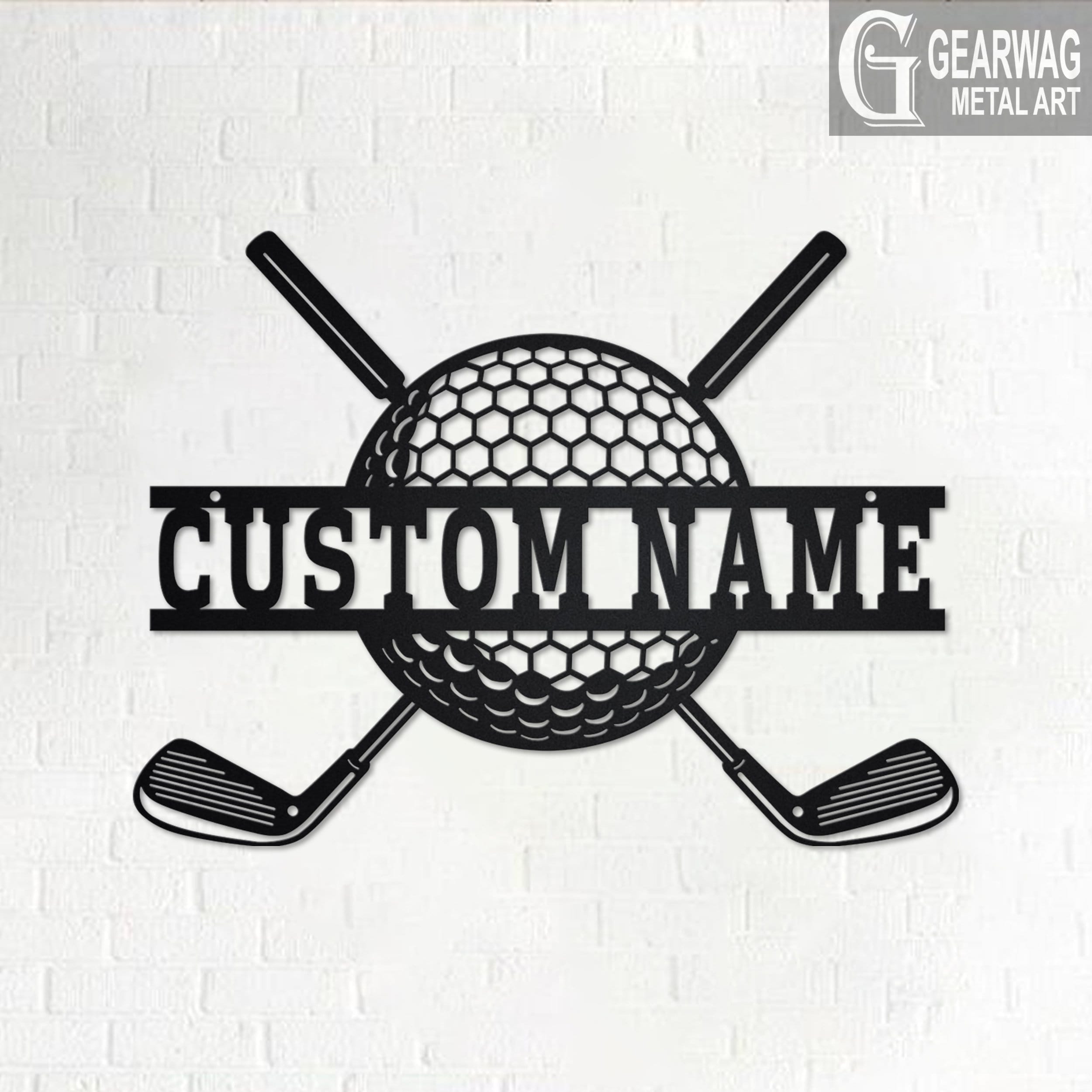 Custom Golf Metal Wall Art With LED: Personalized Golfer Name Sign - Etsy
