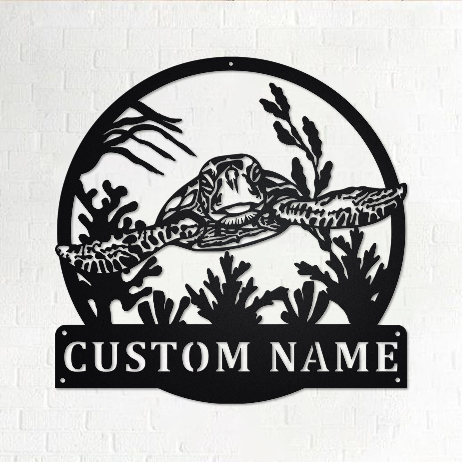 Personalized Sea Turtle Metal Sign Sea Turtle Metal Wall Art | Etsy