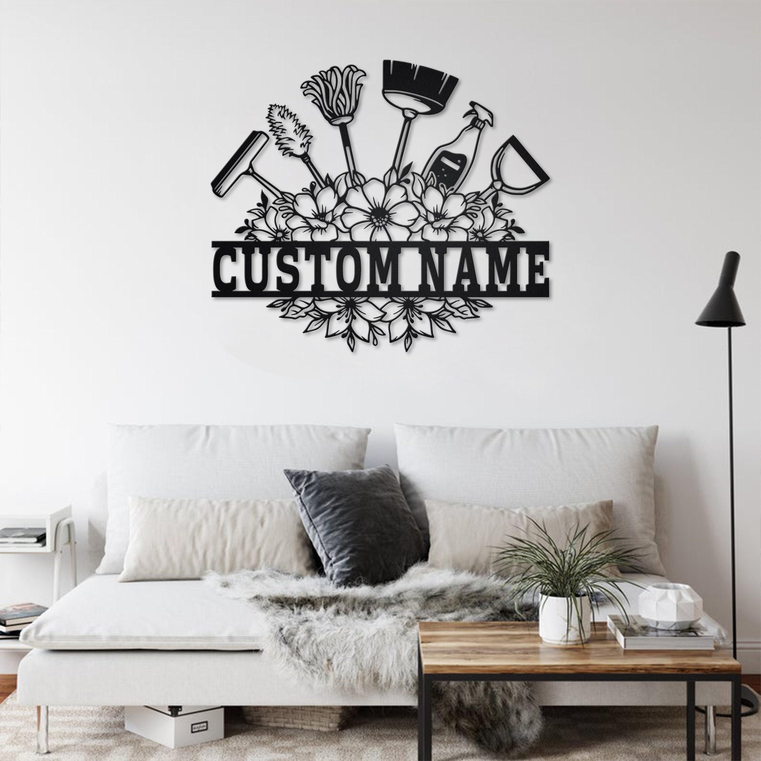 Custom Cleaning Service Metal LED Sign: Personalized Room Decor - Etsy
