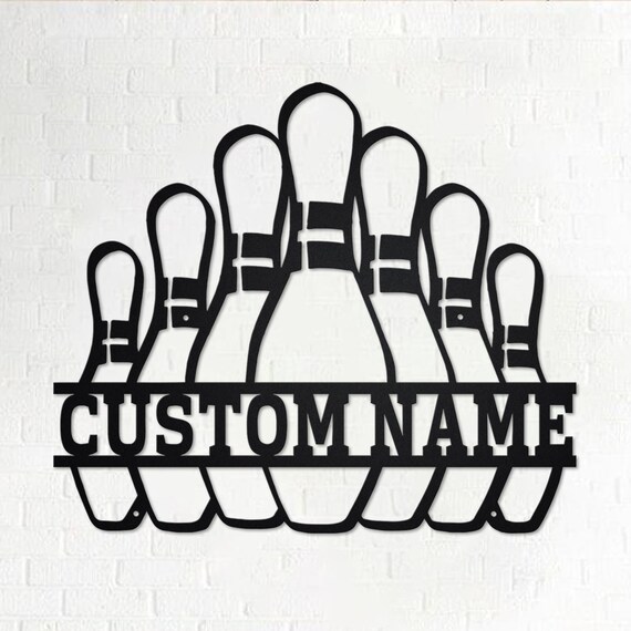 Custom Bowing Metal Sign Personalized Bowing Name Sign | Etsy