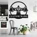 Custom Powerlifting Man Metal Wall Art, Personalized Powerlifting Name ...