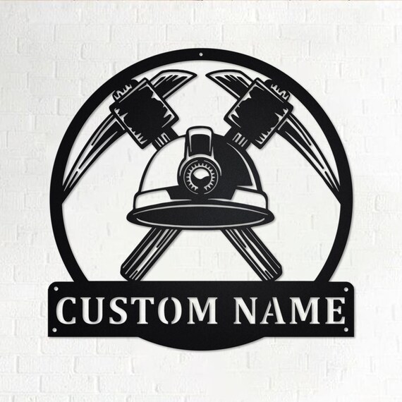 Custom Miner Worker Tools Metal Wall Art Personalized Miner - Etsy