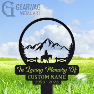 Custom Horses Memorial Stake: Metal Outdoor Grave Marker - Etsy