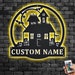 Custom Haunted House Metal Wall Art With LED Light, Personalized ...