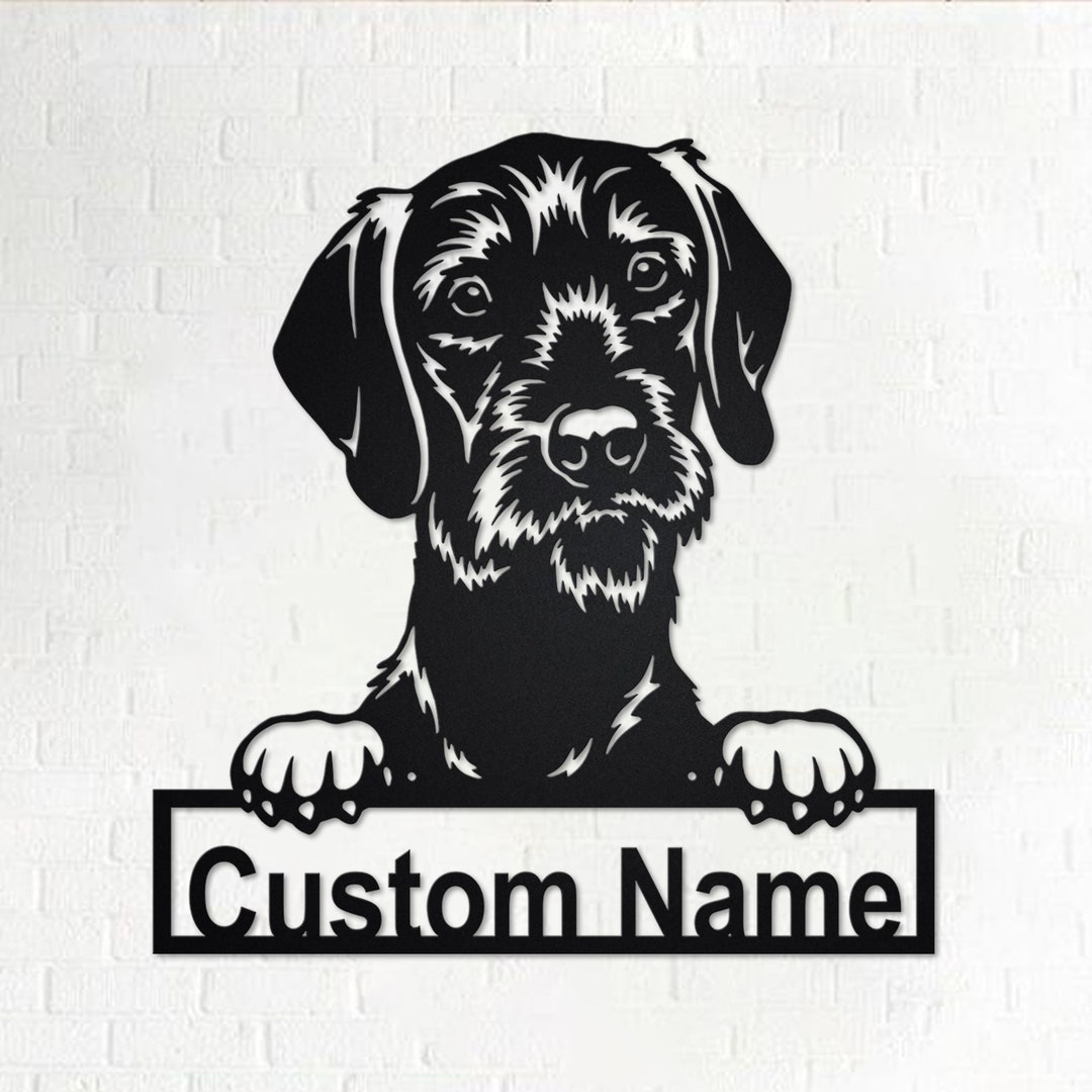Custom Short Haired Pudelpointer Dog Metal Wall Art, Personalized Short ...