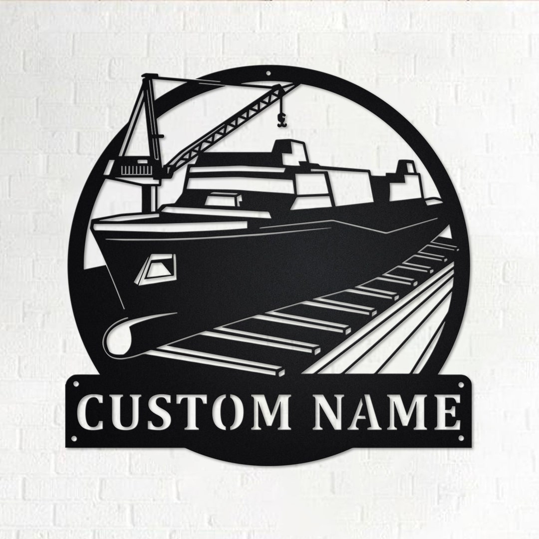 Custom Ship Building Metal Wall Art: Personalized Name Sign - Etsy