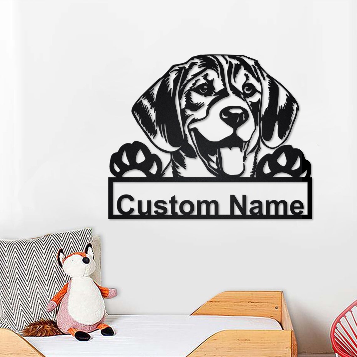 Personalized Beagle Dog Metal Sign Beagle Dog Metal Wall Art - Etsy