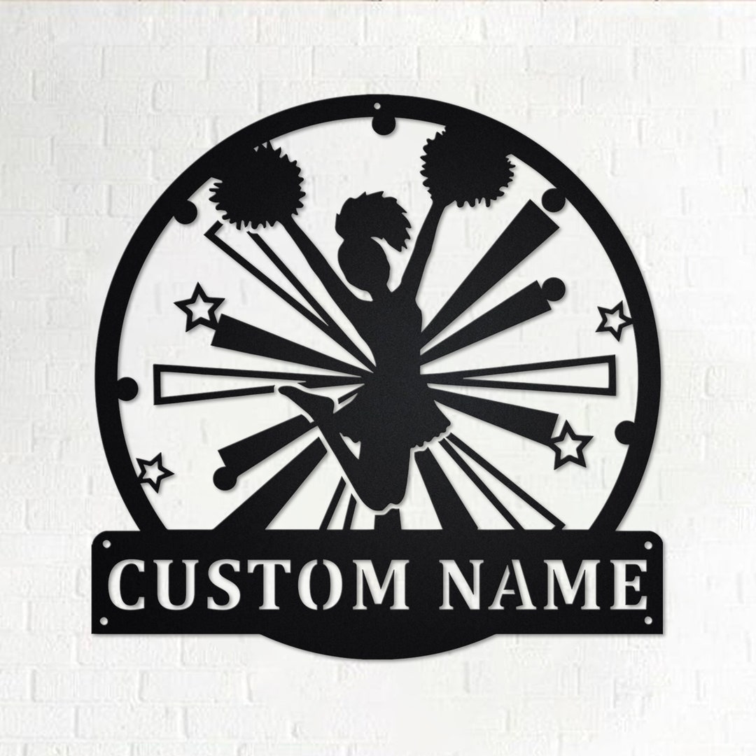 Custom Cheerleader Metal Sign, Personalized Cheerleader Name Sign ...