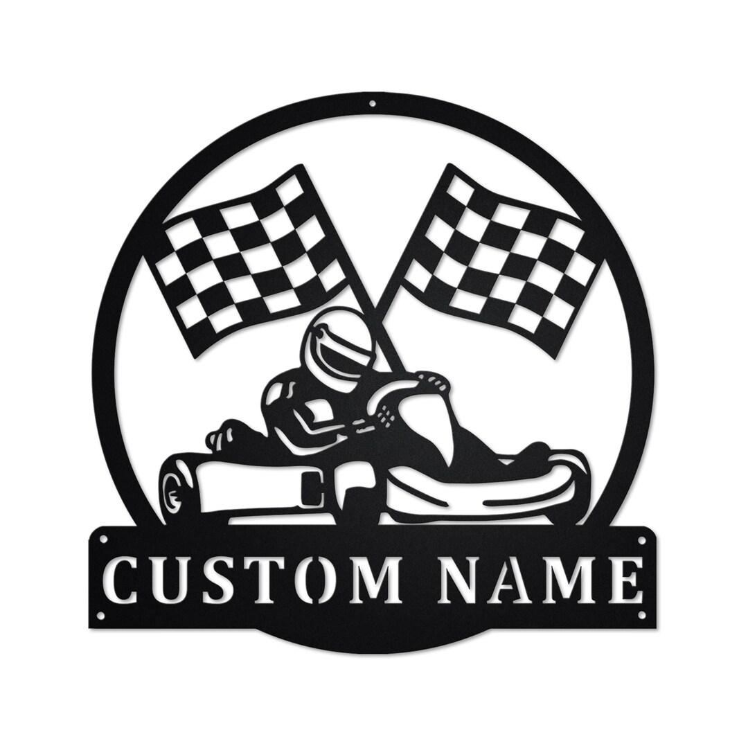 Personalized Go Kart Racing Metal Sign | Racing Metal Wall Art | Racing ...