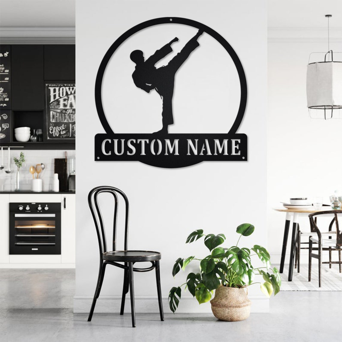 Custom Karate Metal Wall Art With LED: Personalized Name Sign - Etsy