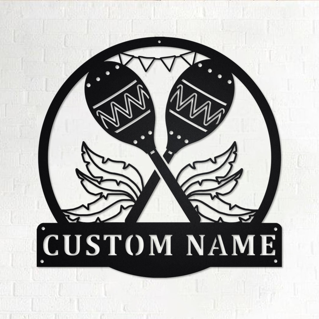 Custom Maracas Metal Wall Art: Personalized Teacher Name Sign - Etsy