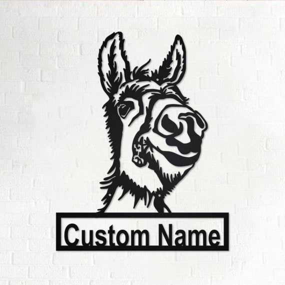 Custom Wonky Donkey Metal Wall Art Personalized Donkey Name - Etsy