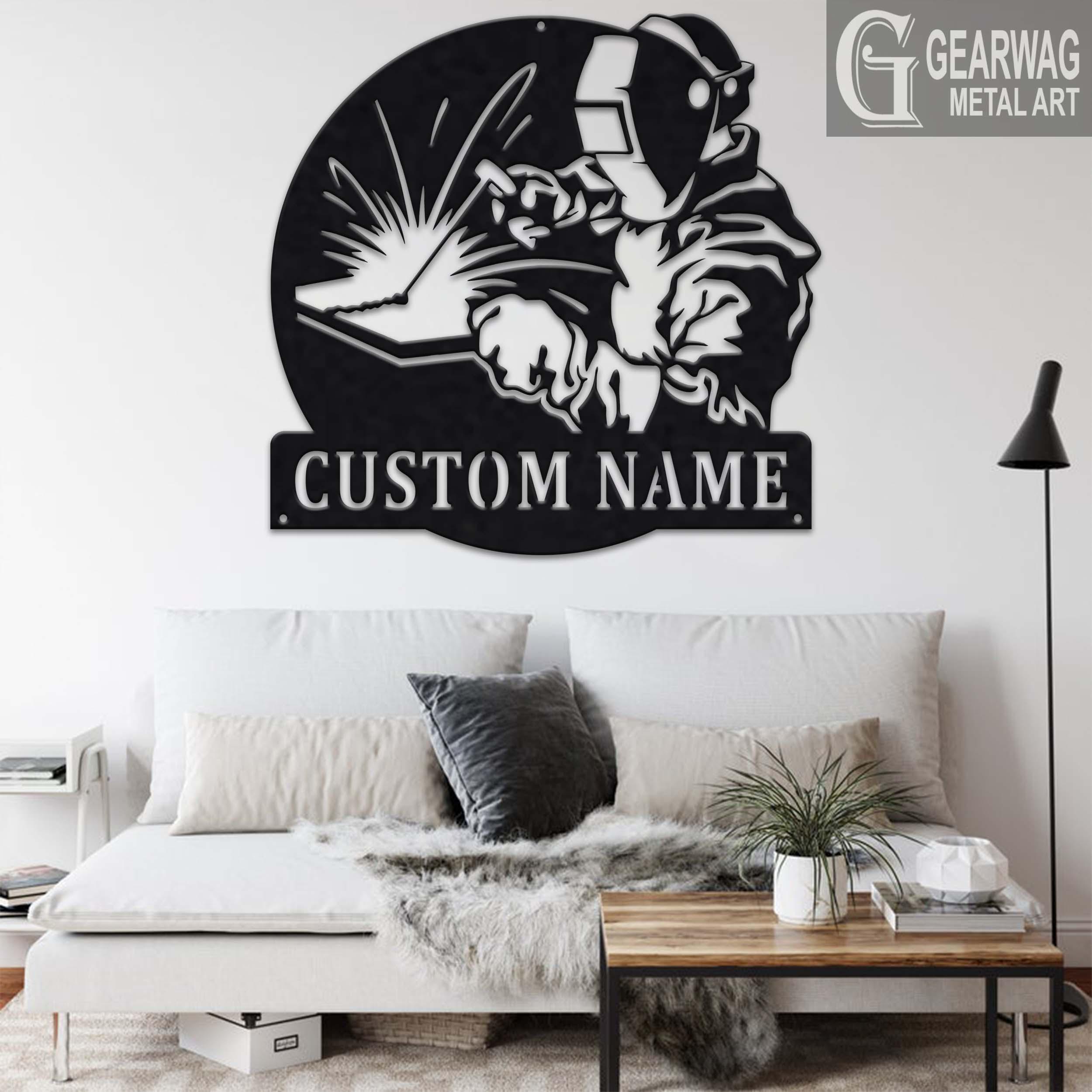 Custom Welder Metal Sign With LED Lights: Personalized Name Decor - Etsy