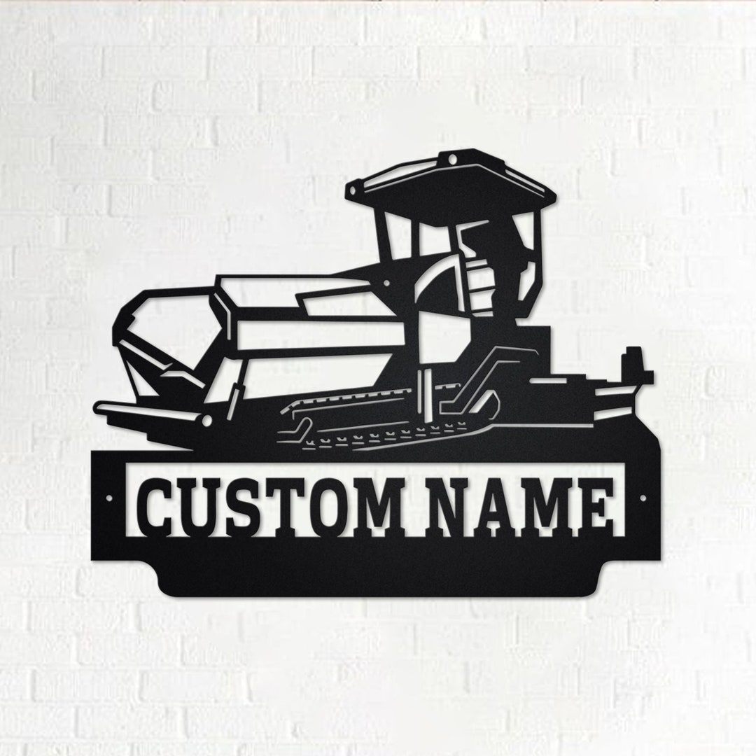 Custom Tracked Asphalt Paver Metal Wall Art, Personalized Asphalt Paver ...