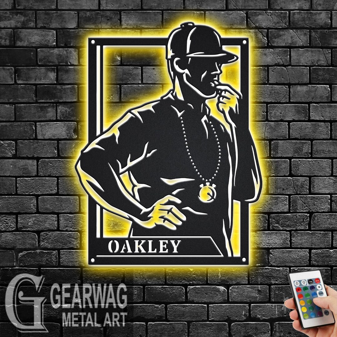 Custom Male Coach Signage Metal Wall Art With LED Light, Personalized ...