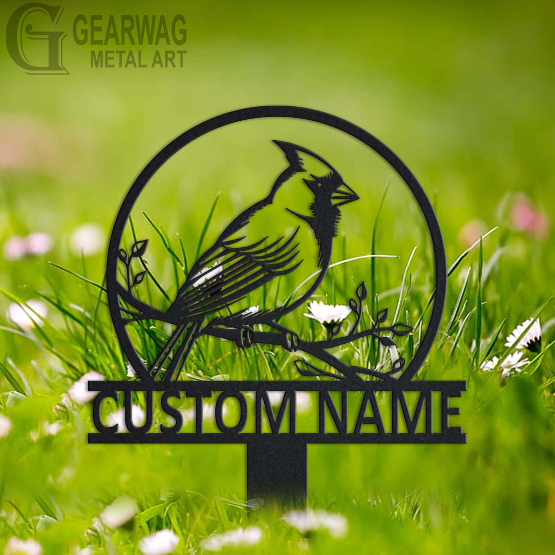 Personalized Black Crow Garden Sign, Metal Yard Art, Custom Raven Bird ...