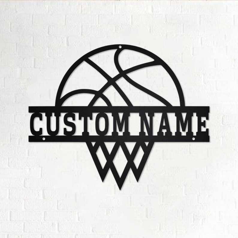 Custom Basketball Metal Wall Art With LED Light Personalized - Etsy