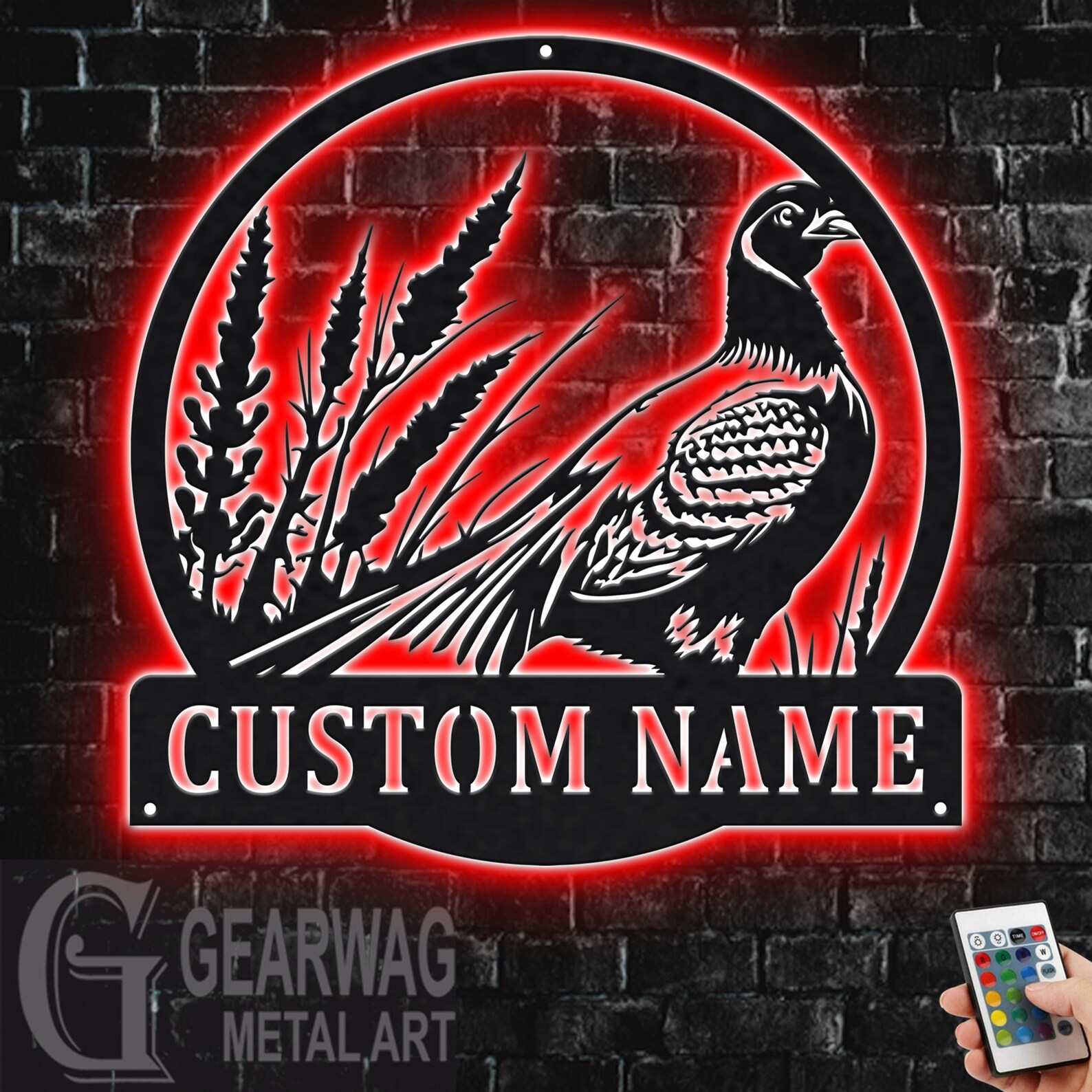 Custom Pheasant Metal Sign With LED: Personalized Room Decor - Etsy