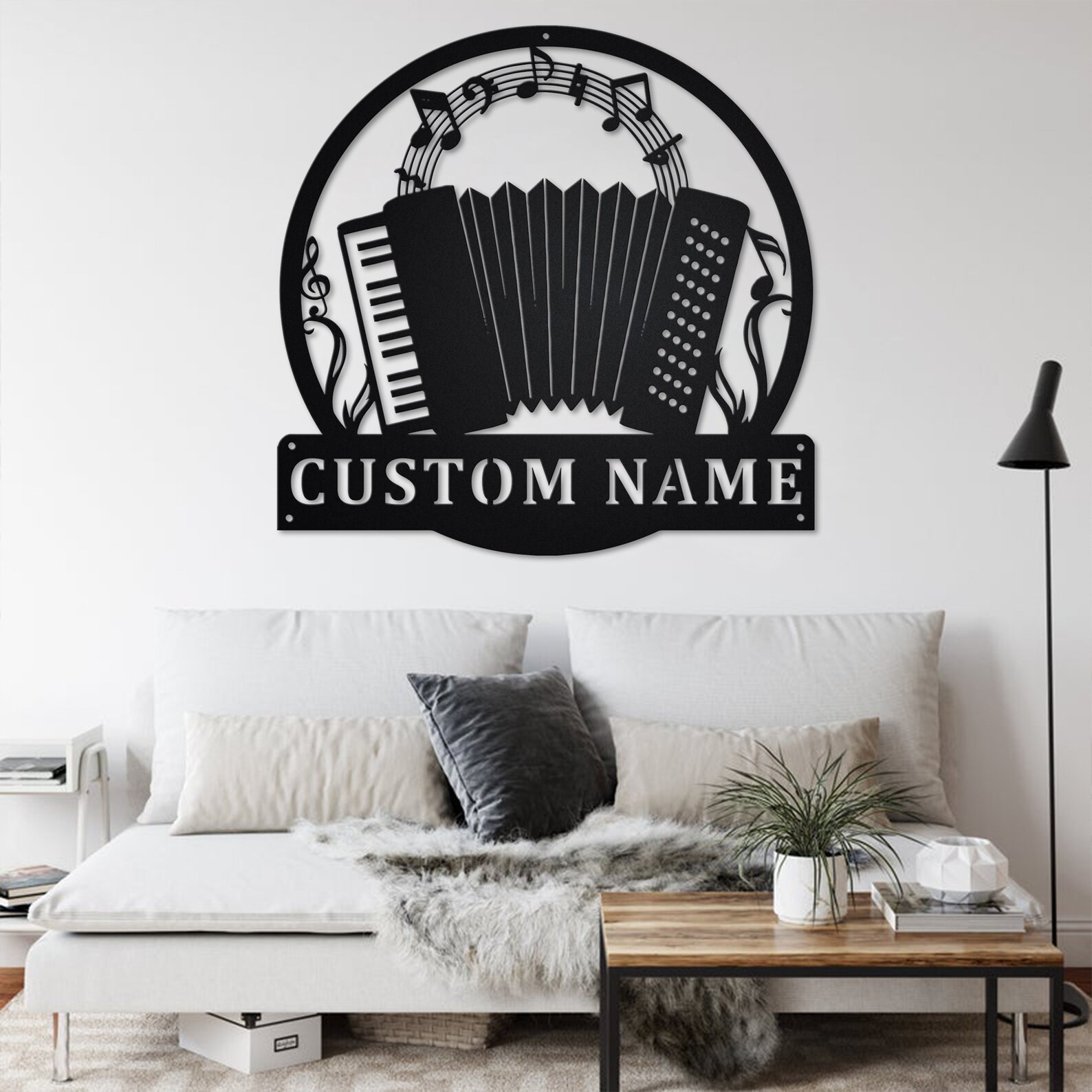 Custom Accordion Metal Wall Art Personalized Accordion Name - Etsy