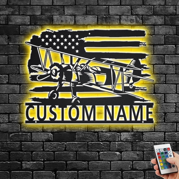 Biplane Metal Decor - Etsy