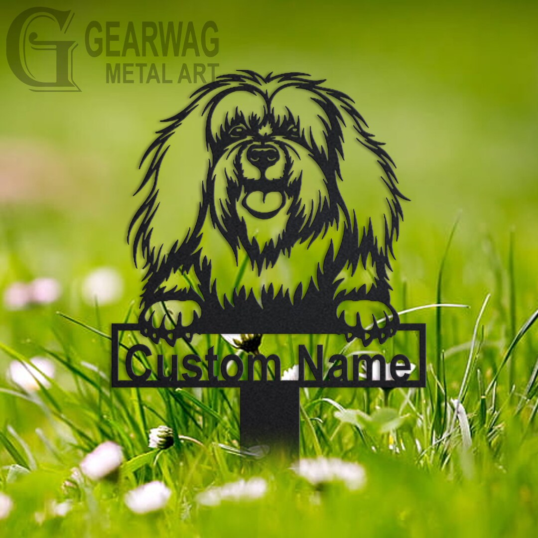 Personalized Bichon Lyon Dog Metal Garden Sign - Custom Pet Memorial - Etsy