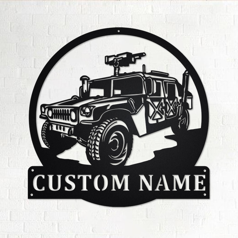 Custom Humvee Metal Wall Art Personalized Humvee Name Sign - Etsy
