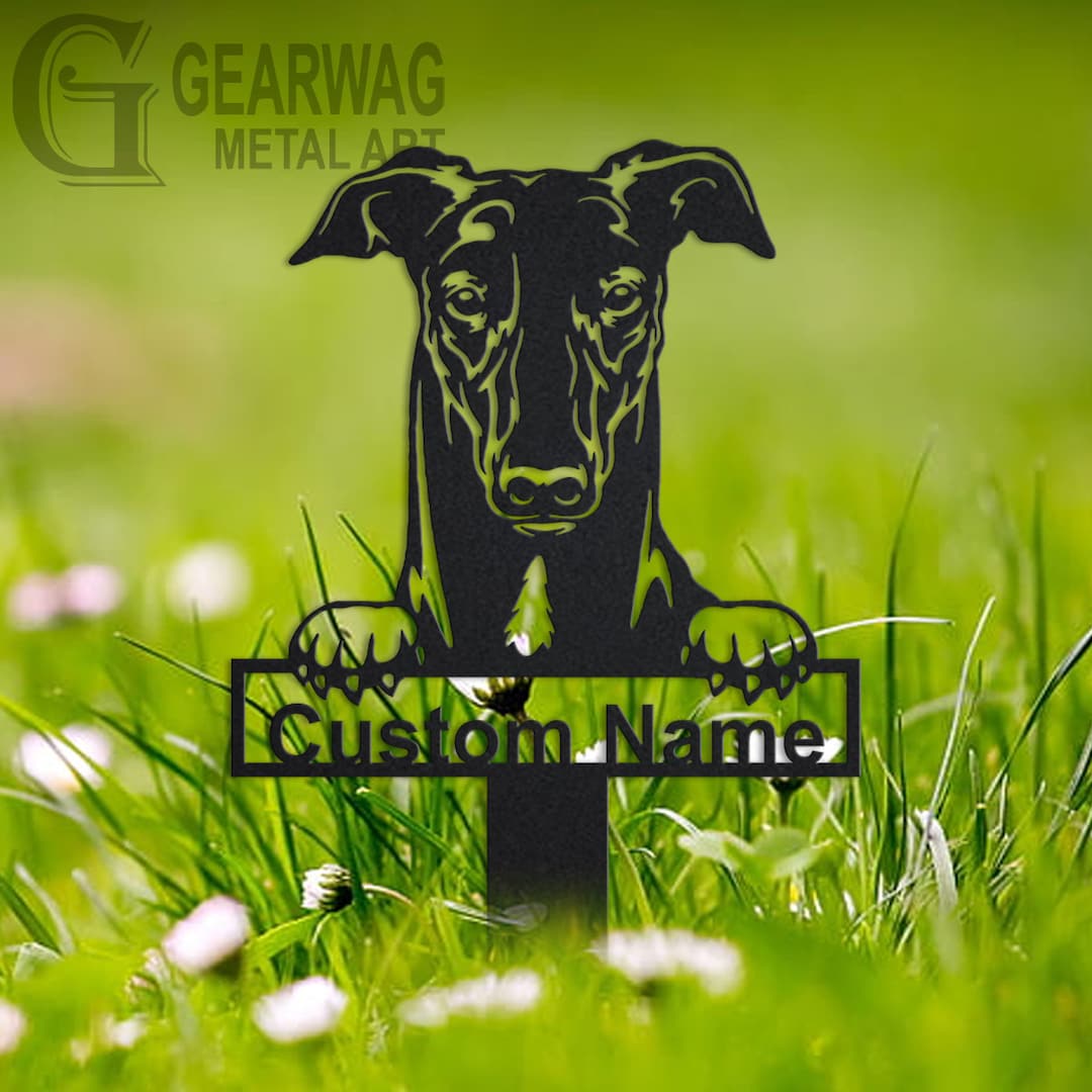 Personalized Australian Hound Dog Garden Metal Yard Sign, Custom ...