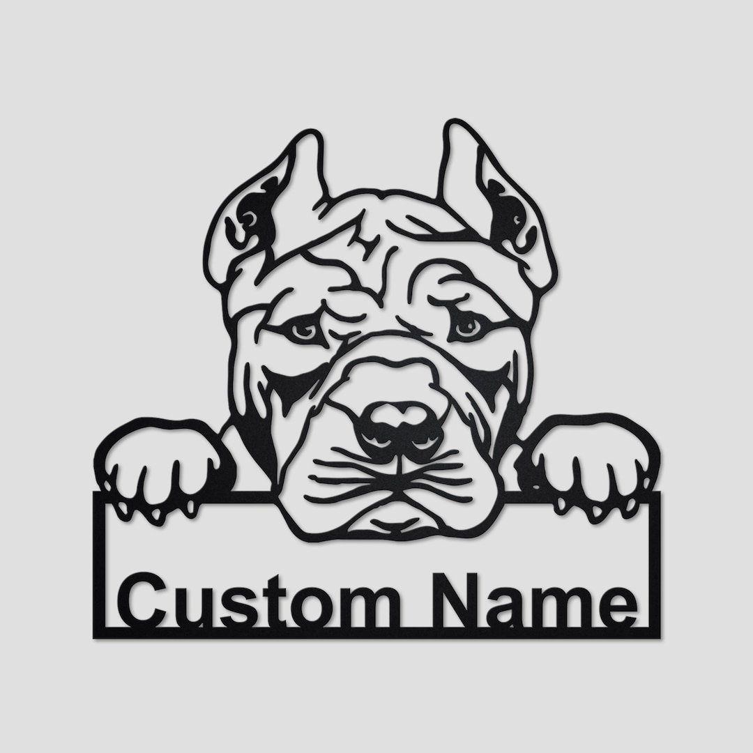 Personalized American Bully Metal Sign | American Bully Metal Wall Art ...
