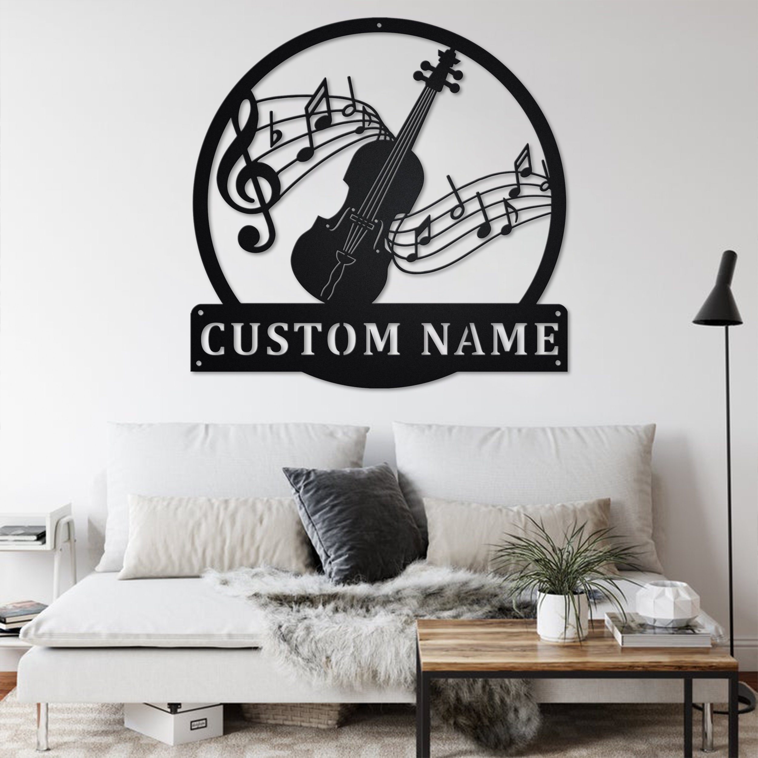 Wall Hangings Home & Living Home Décor Personalized Violin Teacher Name ...