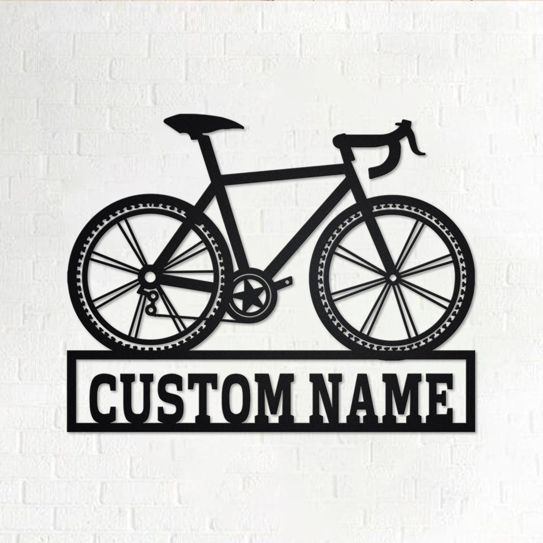 Personalized Bicycle Metal Sign | Bicycle Metal Wall Art | Bicycle ...