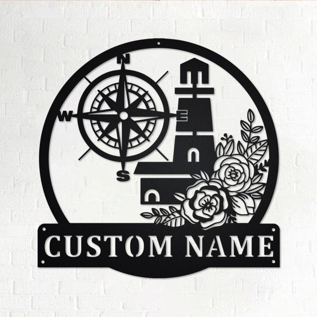 Custom Lighthouse Metal Wall Art: Personalized Home Decor - Etsy