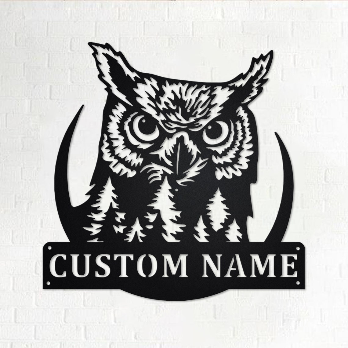 Custom Owl Metal Wall Art Personalized Owl Name Sign - Etsy