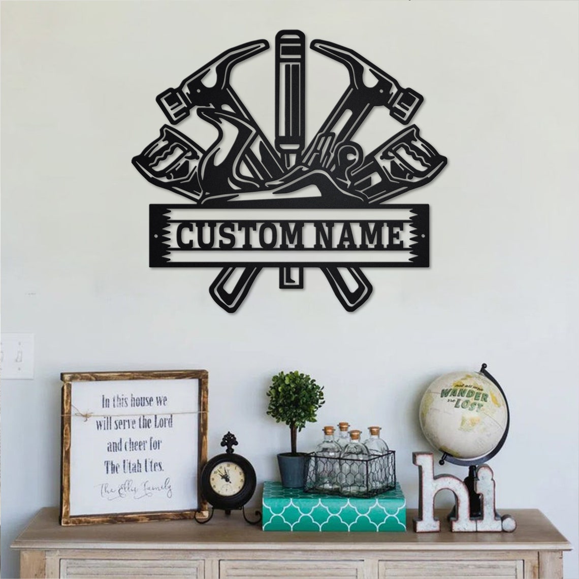 Custom Carpenter Tools Metal Wall Art Personalized Carpenter | Etsy