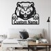 Custom Beaver Metal Wall Art, Personalized Beaver Name Sign Decoration ...