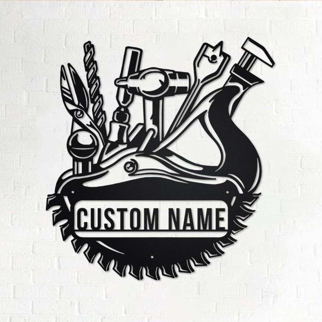 Custom Woodworking Metal Wall Art: Personalized Name Sign - Etsy